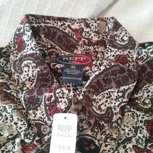 Repp | Shirts | Repp Big Tall Button Down Dress Shirt Mens Xlt | Poshmark